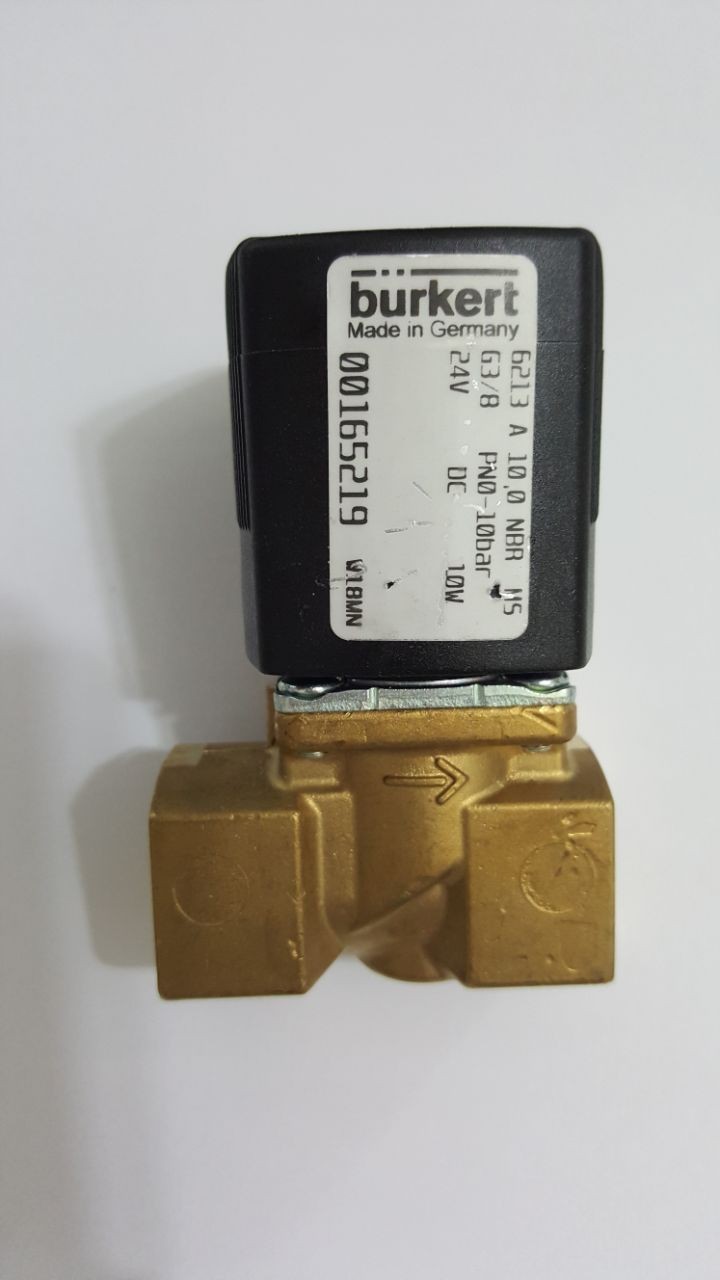 Burkert Valf 6213 A 10,0 NBR G3/8 PN0-10Bar 24V