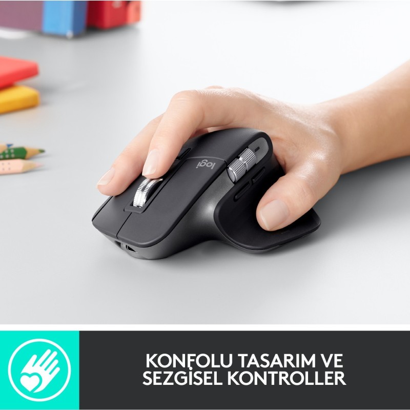 Logitech MX Master 3 Gelişmiş Profesyonel OEM Kablosuz Mouse - Siyah