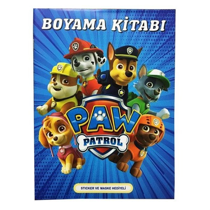 Paw Patrol Boyama Kitabı - Sticker + Maske Hediyeli