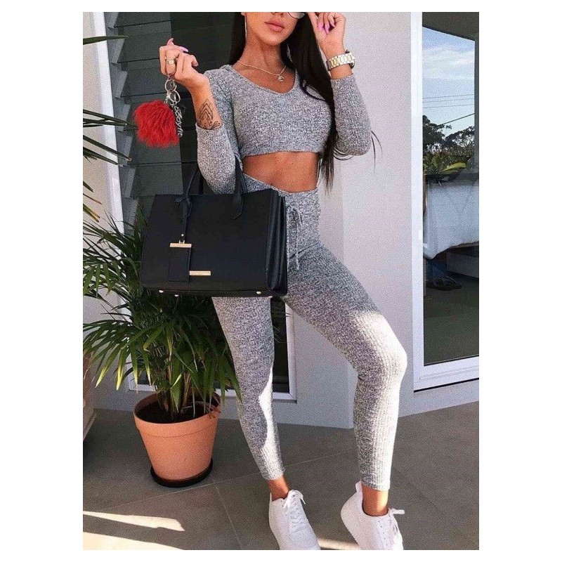 Merry See Kadın Eşofman Pijama Takım Gri MS4051